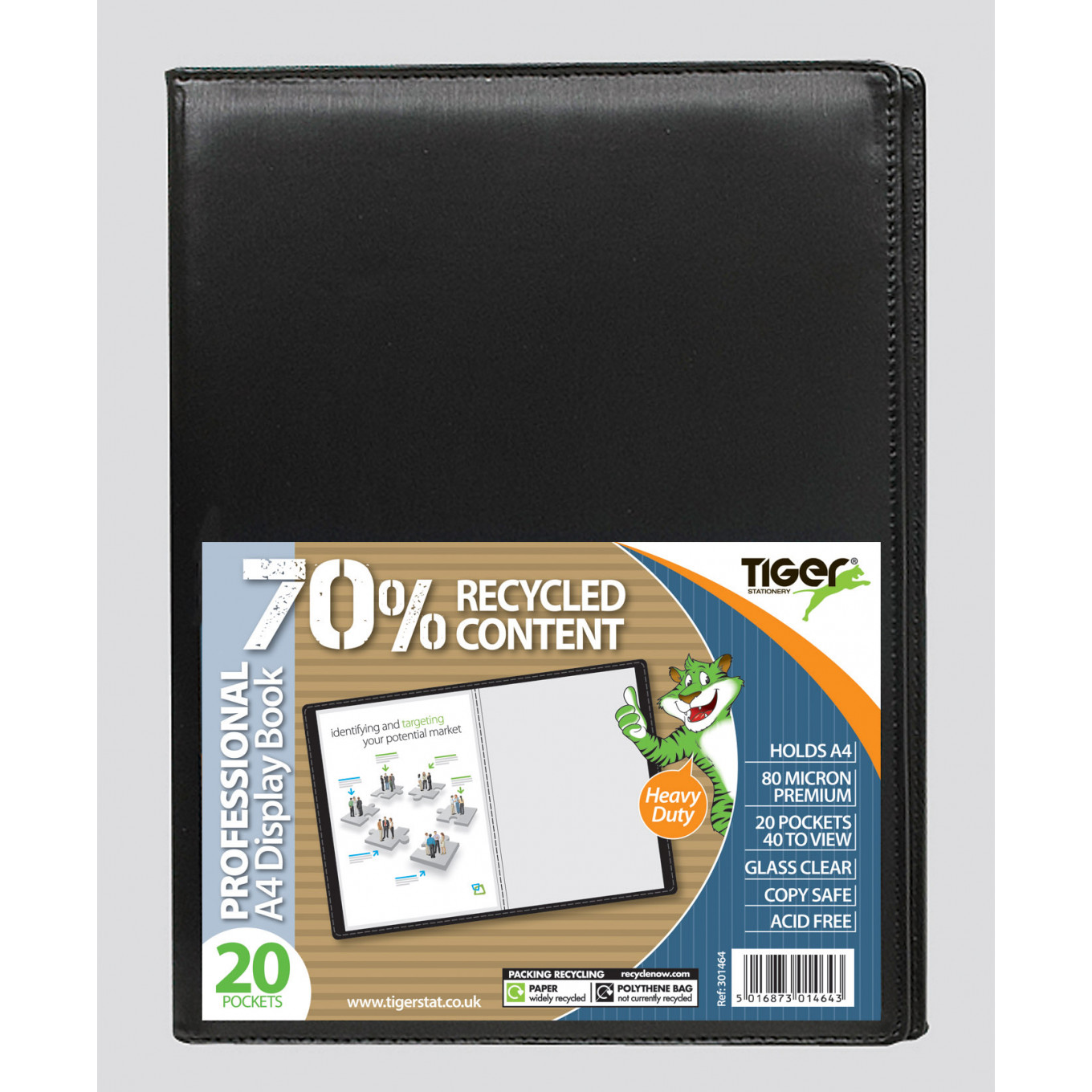Tiger Stationery - A4 20 Pocket Professional Display Book