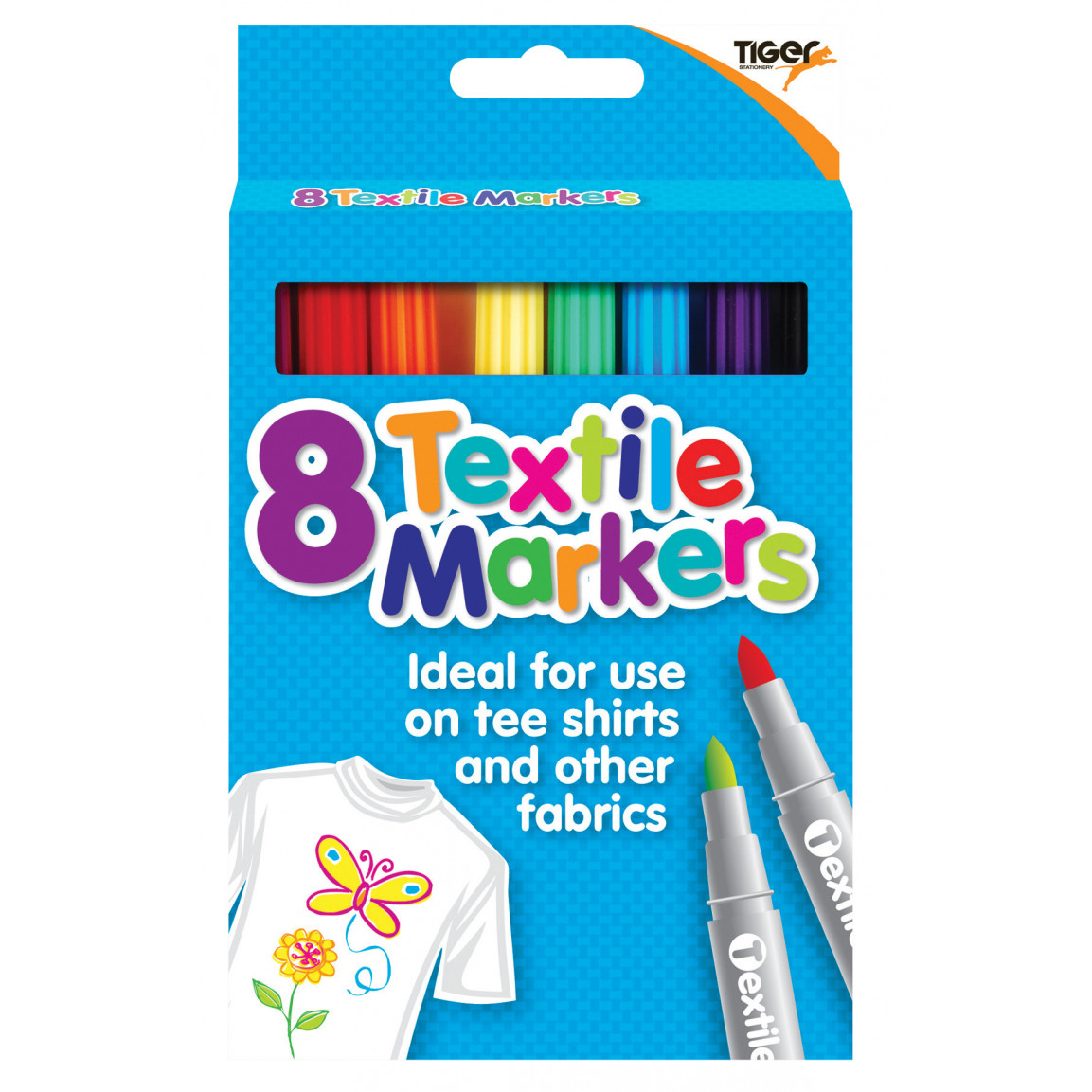 Tiger Stationery - Textile Markers Box 8