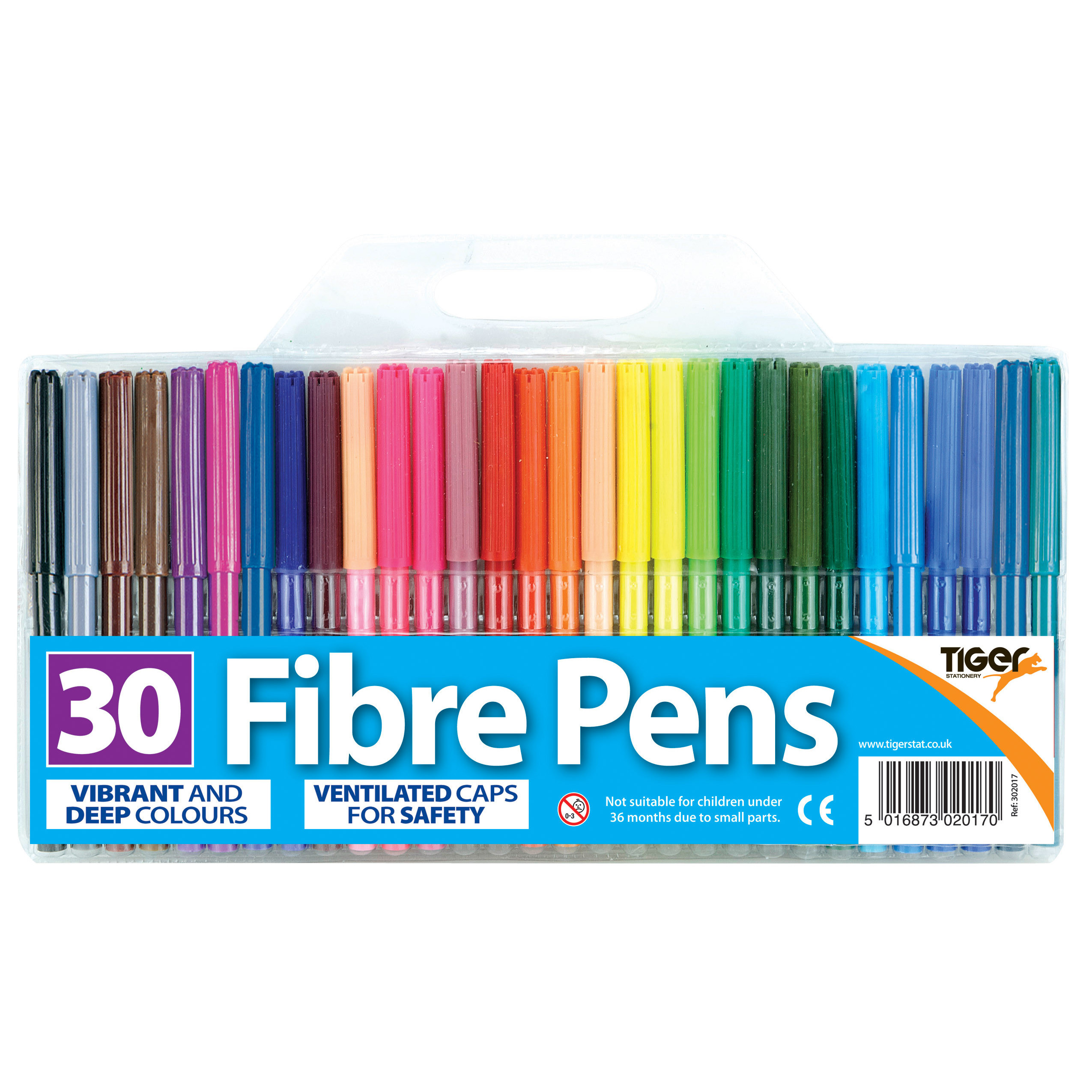 Tiger Stationery - Fibre Tip Pens Wallet 30