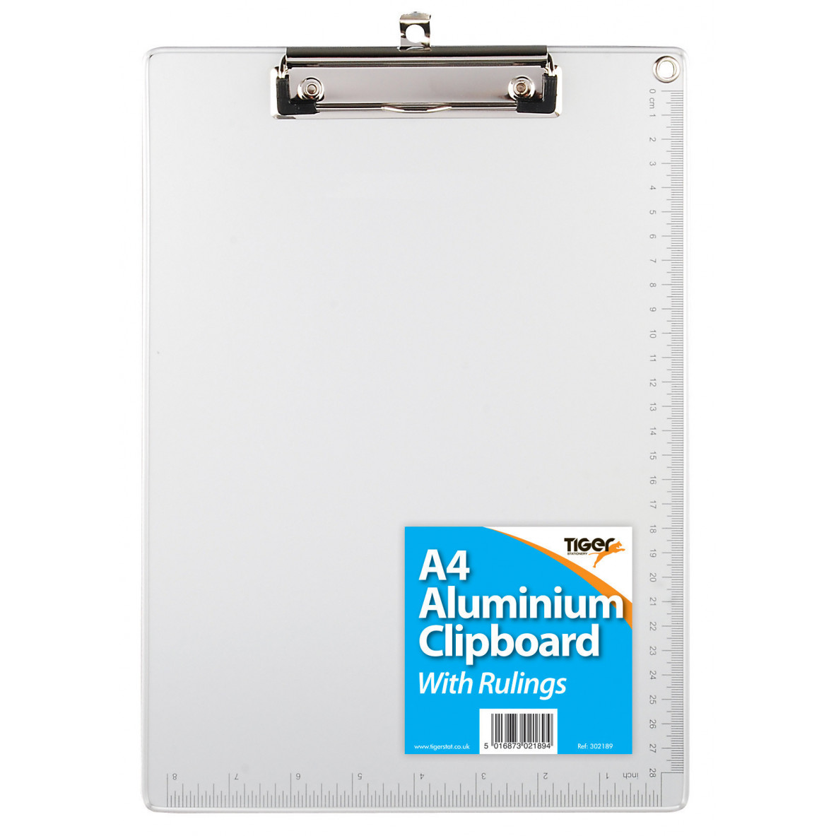 Tiger Stationery - A4 Aluminium Clipboard With Rulings