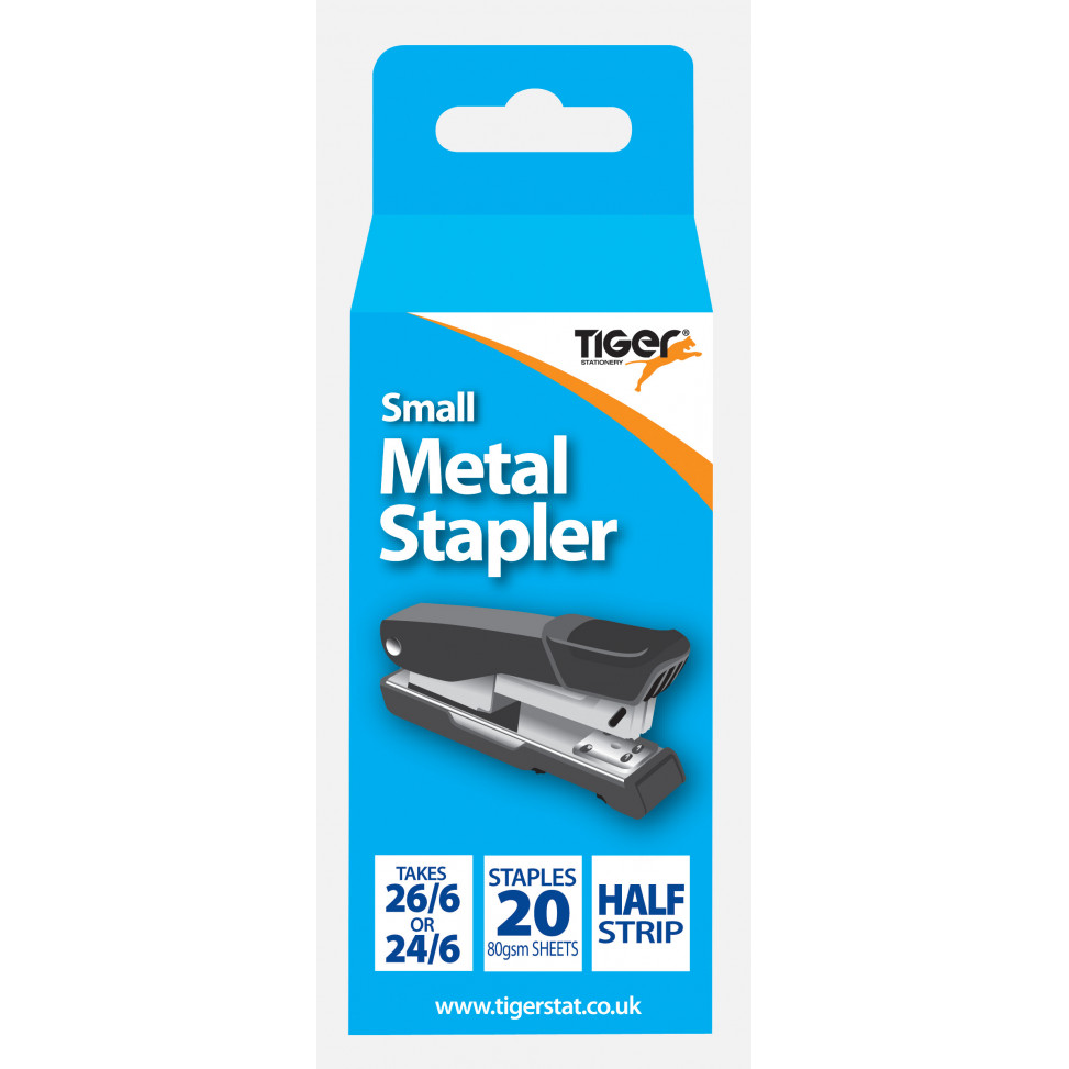 Tiger Stationery - Small Stapler Metal 26/6 Stapler Assorted
