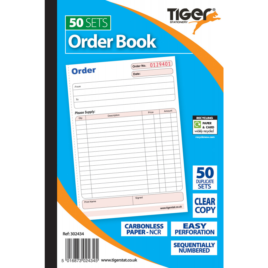 Tiger Stationery - A5 Order Book Dupliacate