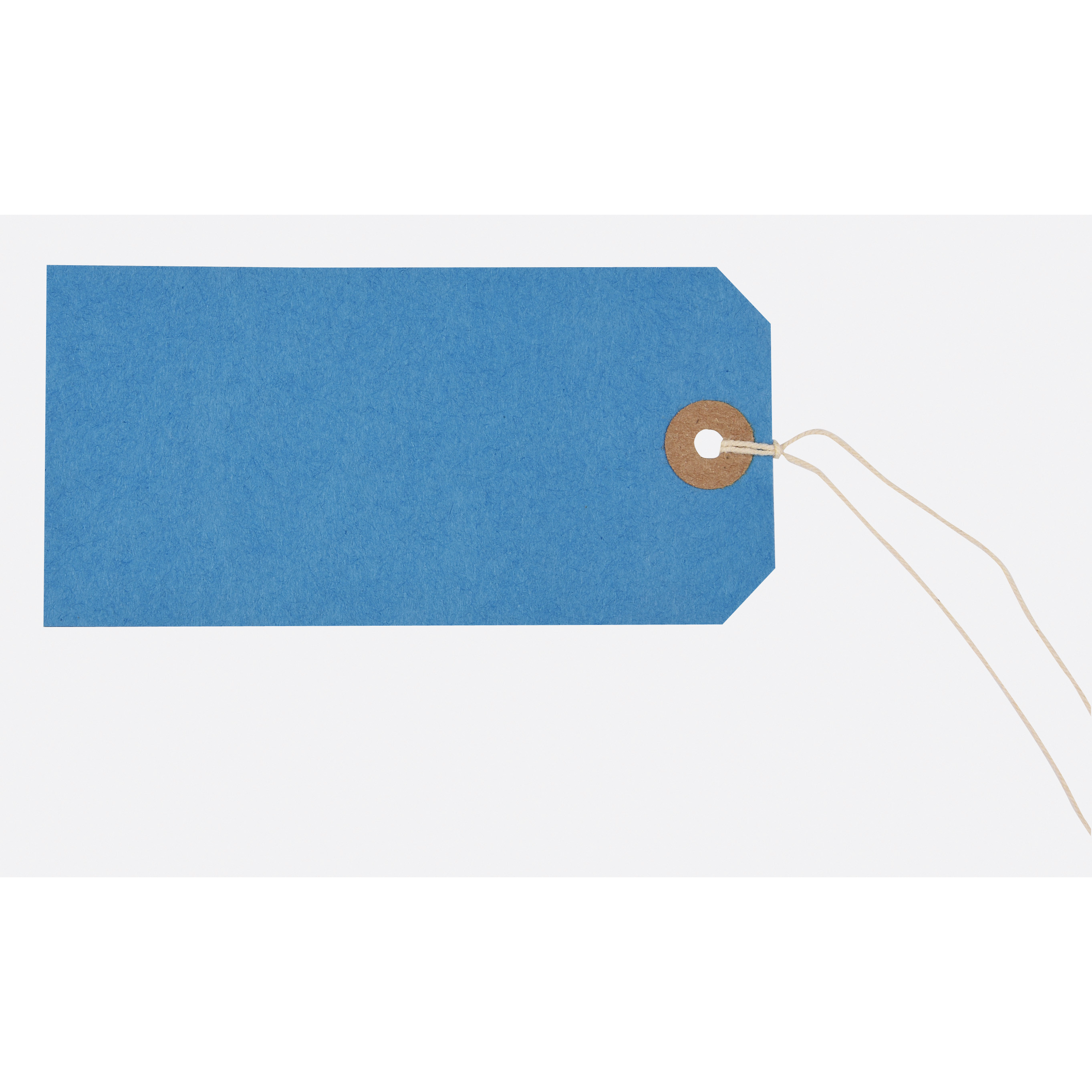 Tiger Stationery - Box of 250 Col Strung Tags 120 x 60mm Blue