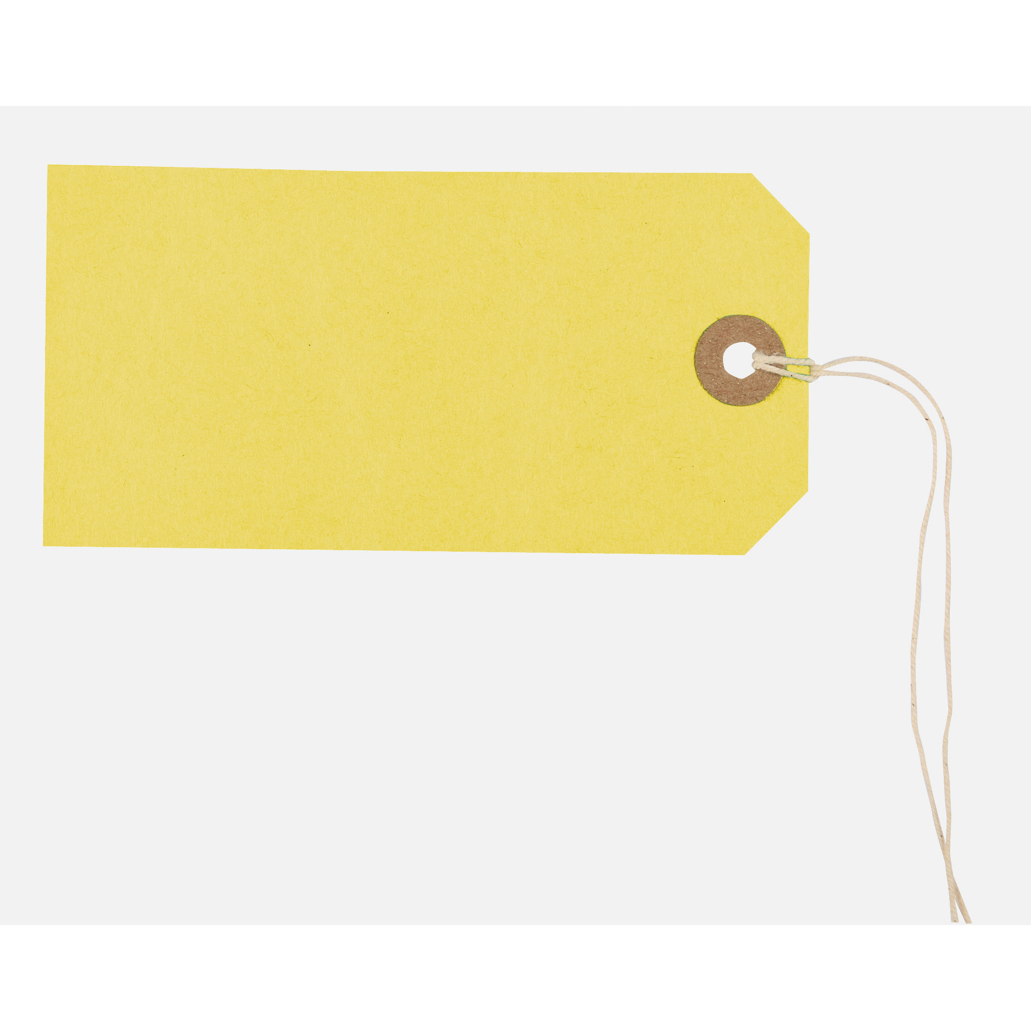 Tiger Stationery - Box of 250 Col Strung Tags 120 x 60mm Yellow